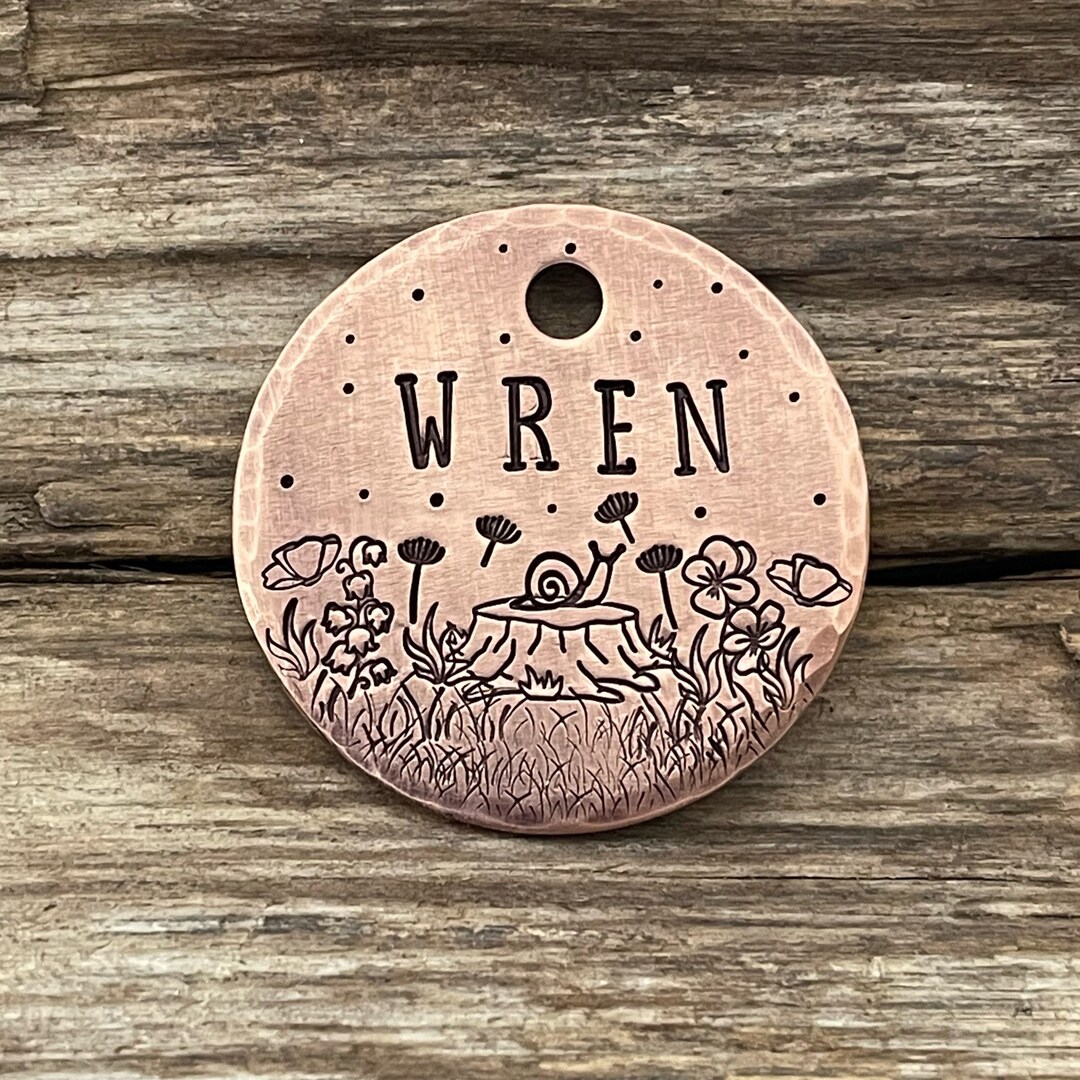 Dog Tag, Dog Tags for Dogs, Dog Tags, Pet Id Tag, Snail on a Stump ...