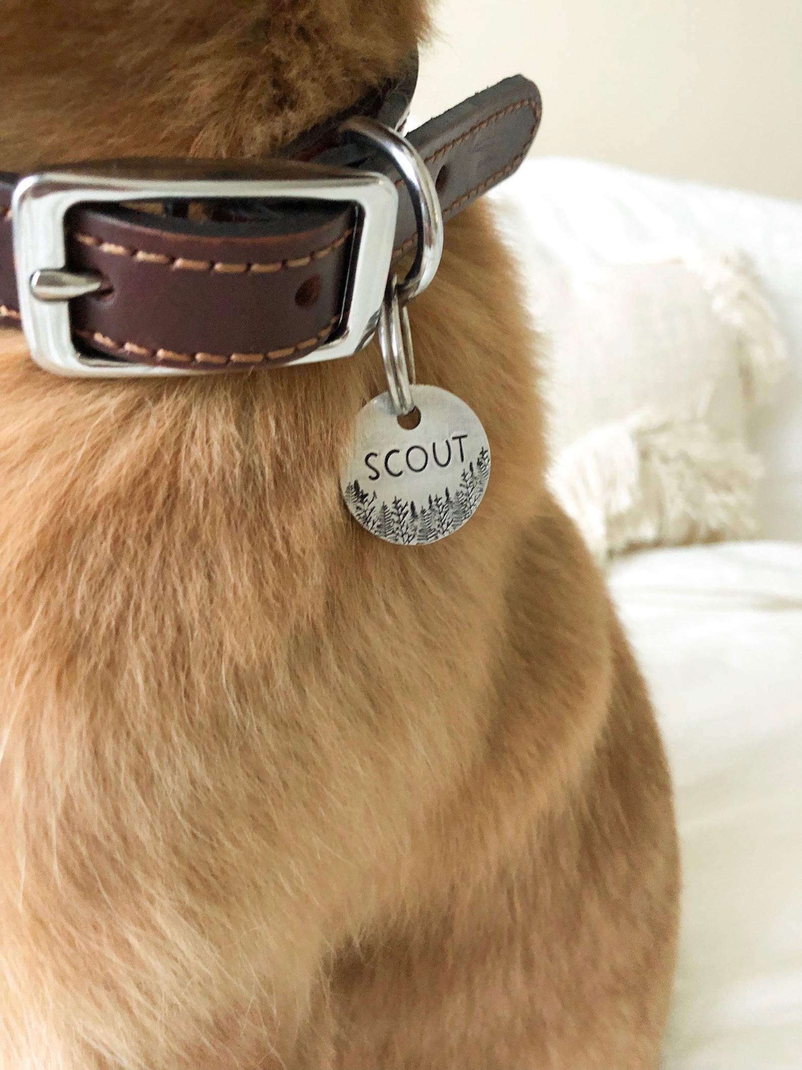 Dog Tag Dog Tag for Dogs Pet ID Tag Trees Dog Tag Dog ID | Etsy