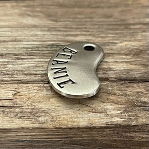 Mini Dog Tag for Dogs, the Bean, Dog Tag, Kidney Bean, Personalized ...