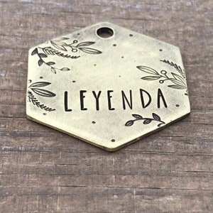 Dog Tag for Dogs, Collar Tag, Dog Tag With Ferns, Leaf and Fern Pet Tag ...