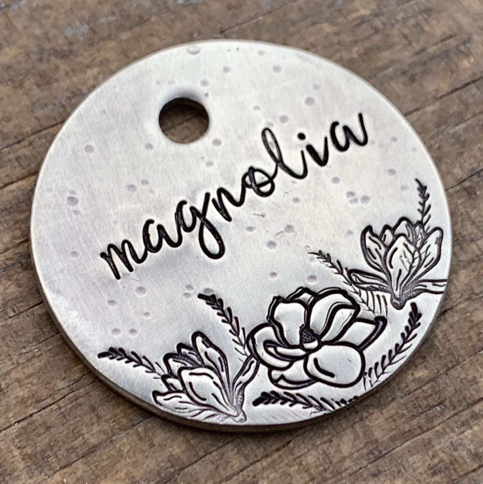 Dog Tag Personalized Magnolia Garden Dog Tags for Dogs Dog | Etsy