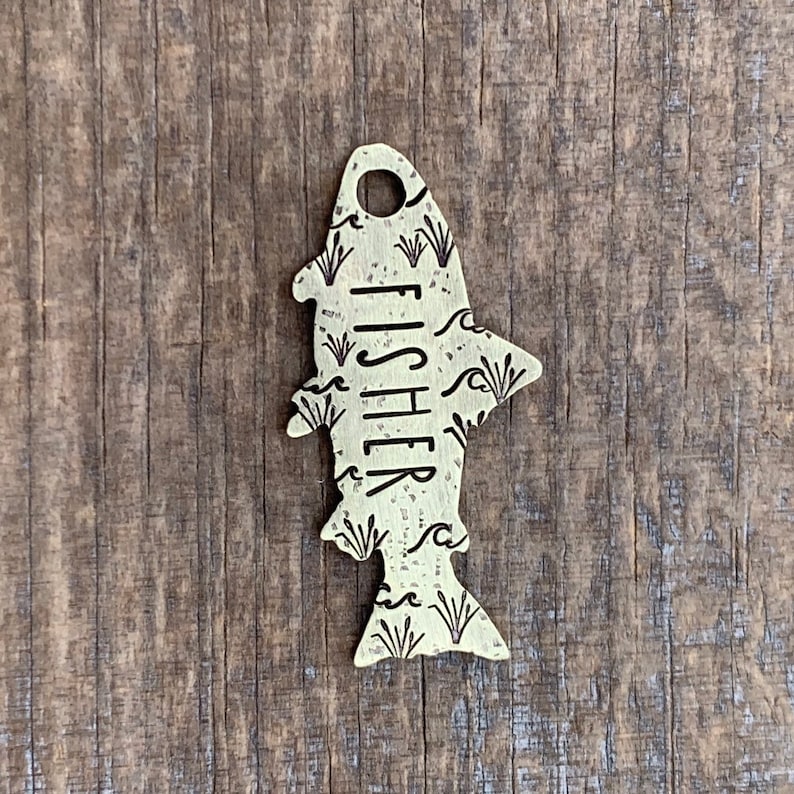 Dog Tag Dog Tags for Dogs Fish Shaped Dog Tag Personalized - Etsy