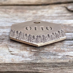 Dog Tag, Dog Tag for Dogs, Pet ID Tag, Trees Dog Tag, Dog ID Tag ...