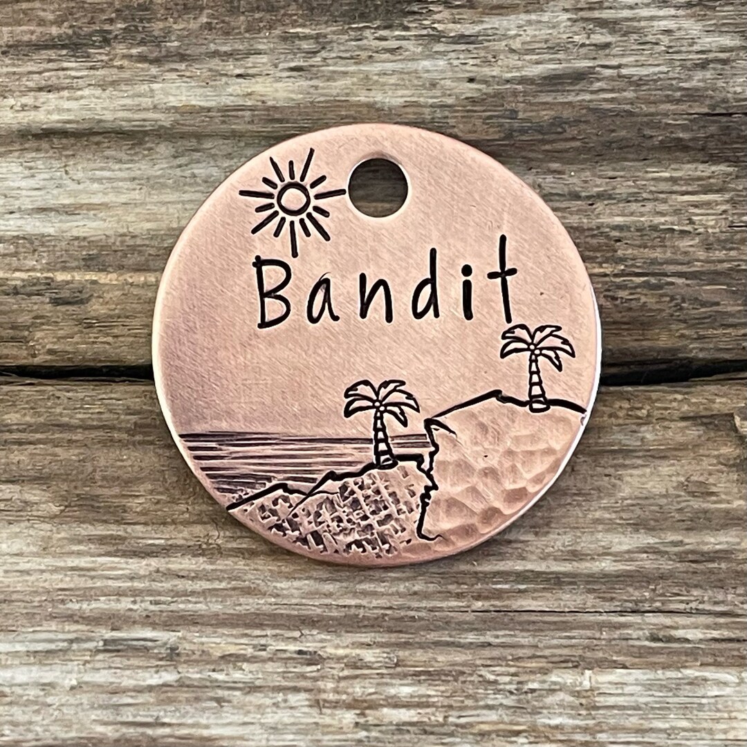 Dog Tags, Dog Tags for Dogs, the Palms, Dog Tag With Palm Trees, Pet ID ...