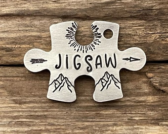 Stripes Dog Tag Dog Tags for Dogs Geometric Dog ID Tag Dog Tag - Etsy