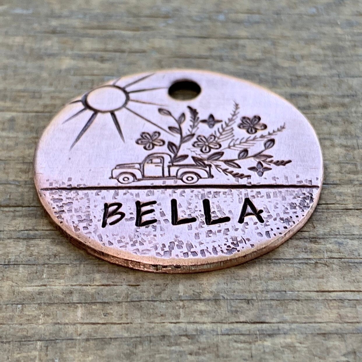 Pet Id Tag Dog Tags Dog Tags for Dogs Dog Tag Truckin' | Etsy