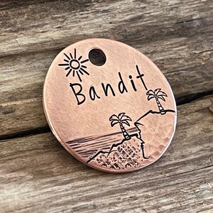 Dog Tags, Dog Tags for Dogs, the Palms, Dog Tag With Palm Trees, Pet ID ...