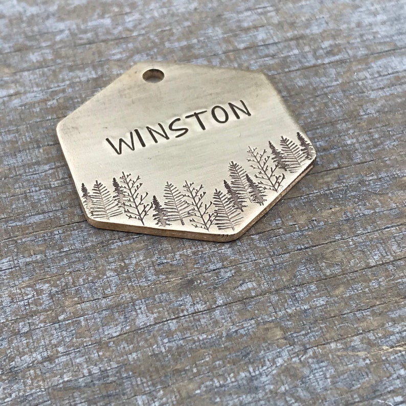 Dog Tag Dog Tag for Dogs Pet ID Tag Trees Dog Tag Dog ID | Etsy
