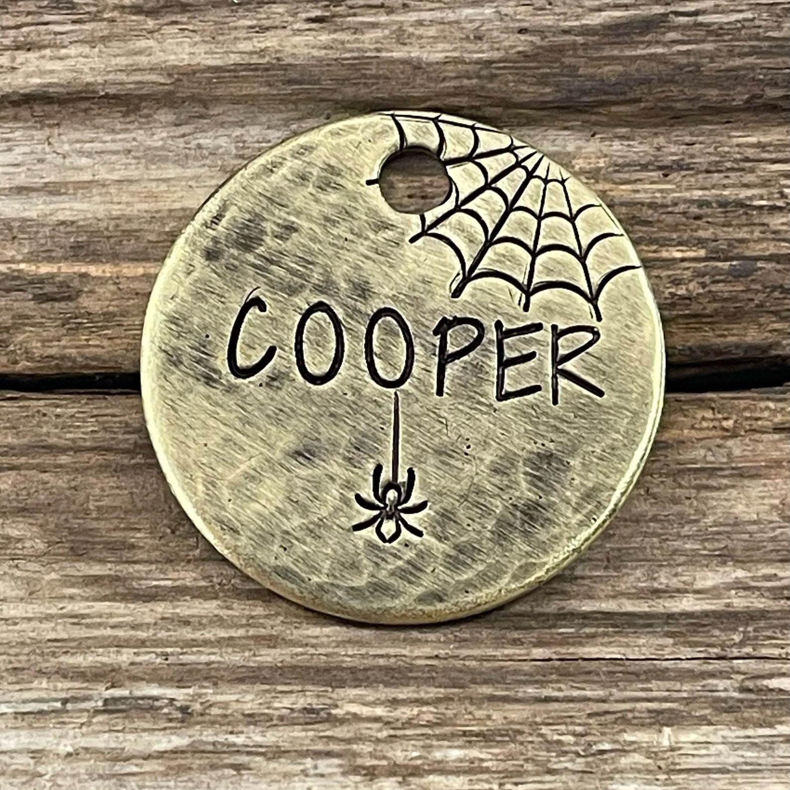 Spider Web Dog Tag Dog Tags for Dogs Dog Tags the Weaver - Etsy