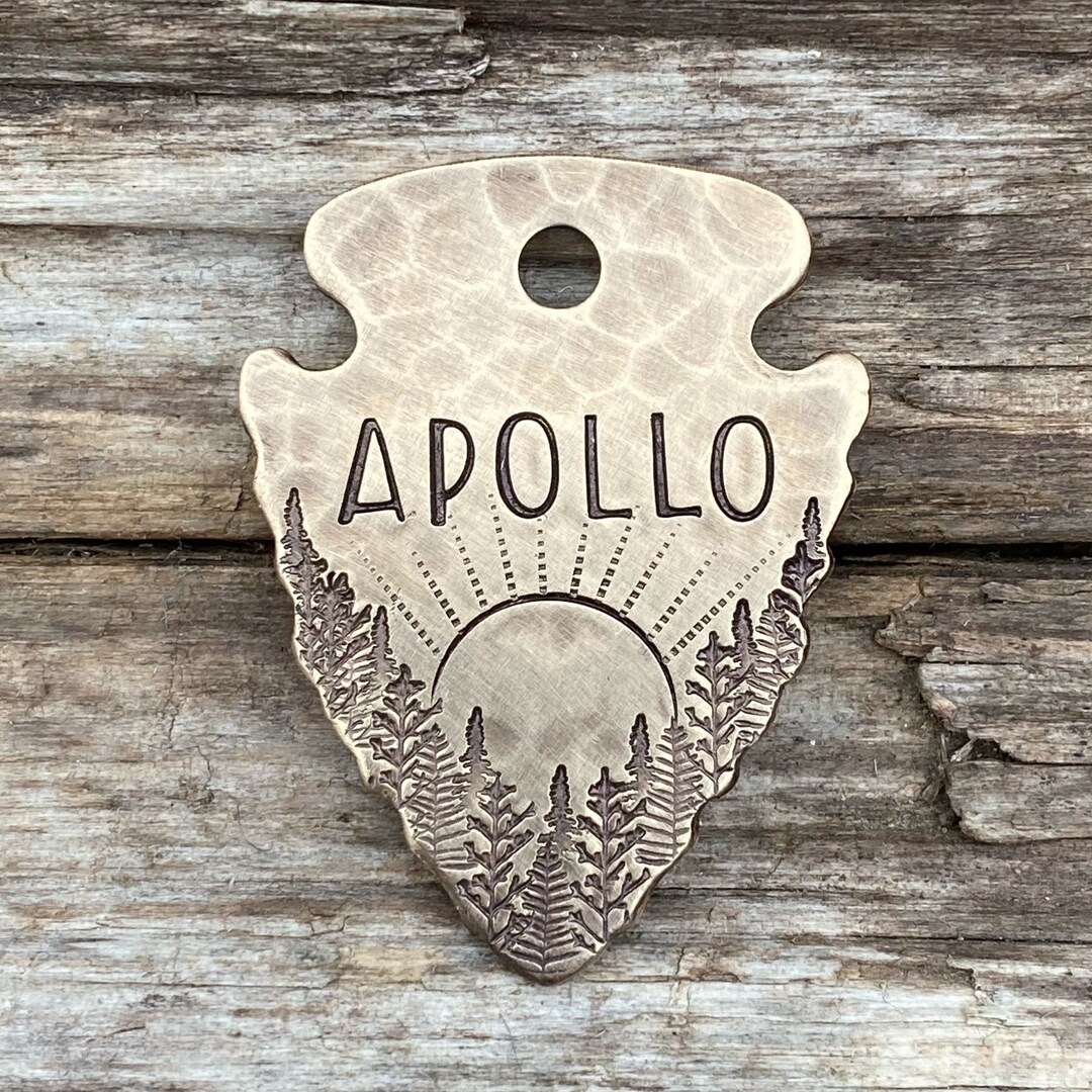 Arrowhead Dog Tag, Dog Tag Personalized, Sunrise Landing, Gift for ...