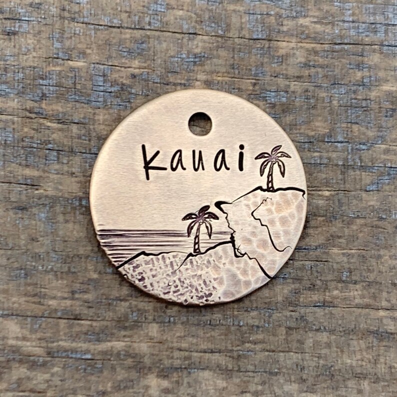 Dog Tags Dog Tags for Dogs The Palms Dog Tag with Palm | Etsy