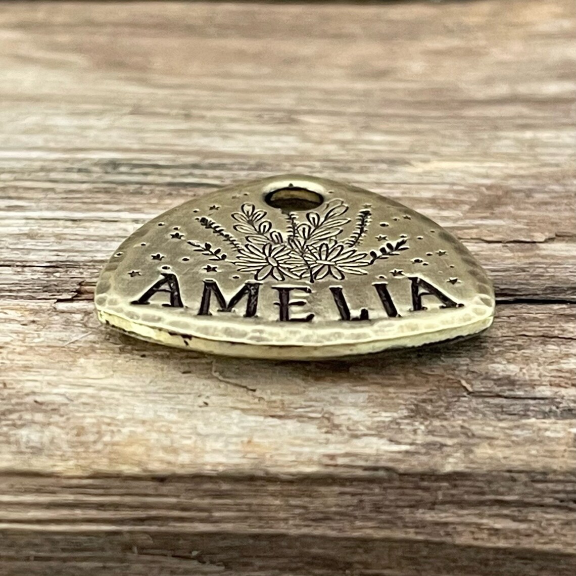 Dog Tag for Dogs Dog Tags Flower Dog Tag Personalized Pet - Etsy