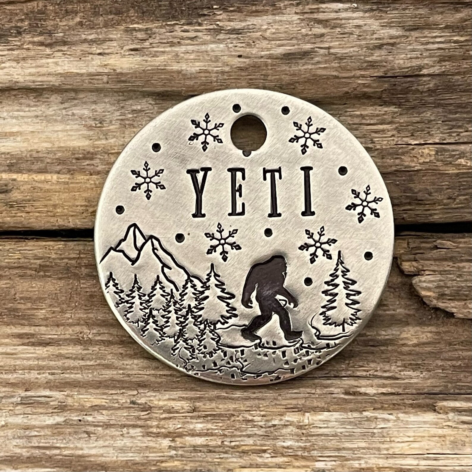 Dog Tag Dog Tags for Dogs Pet ID Tag Bigfoot Trees | Etsy