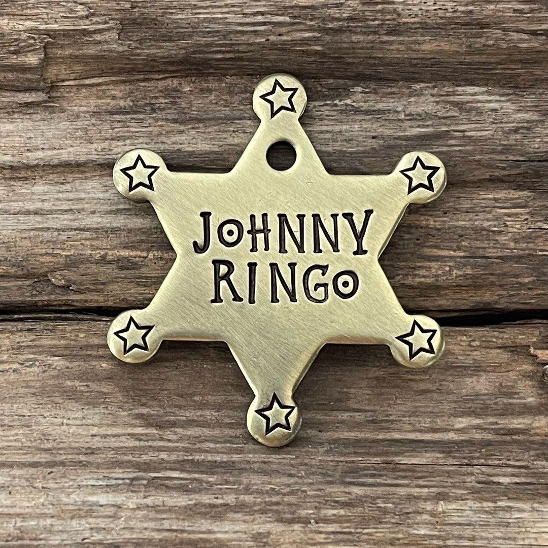 Sheriff Badge Western Dog Tag - Rodeo Collar Tag - Cowboy - Cowgirl ...