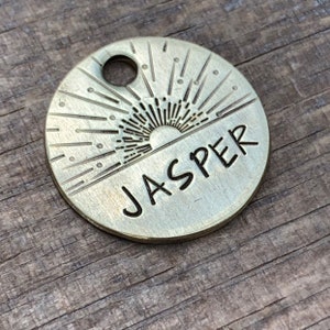 Dog Tag, Dog Tags for Dogs, Mountain, Sun, Dog Tag, Pet Id Tag, Dog ID ...