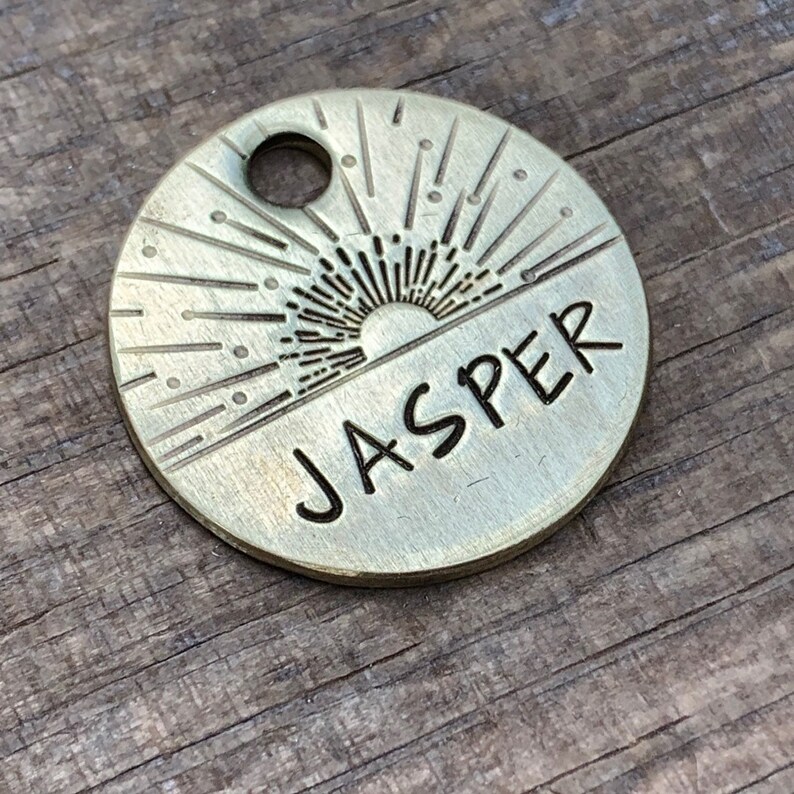 Dog Tag, Dog Tags for Dogs, Mountain, Sun, Dog Tag, Pet Id Tag, Dog ID ...