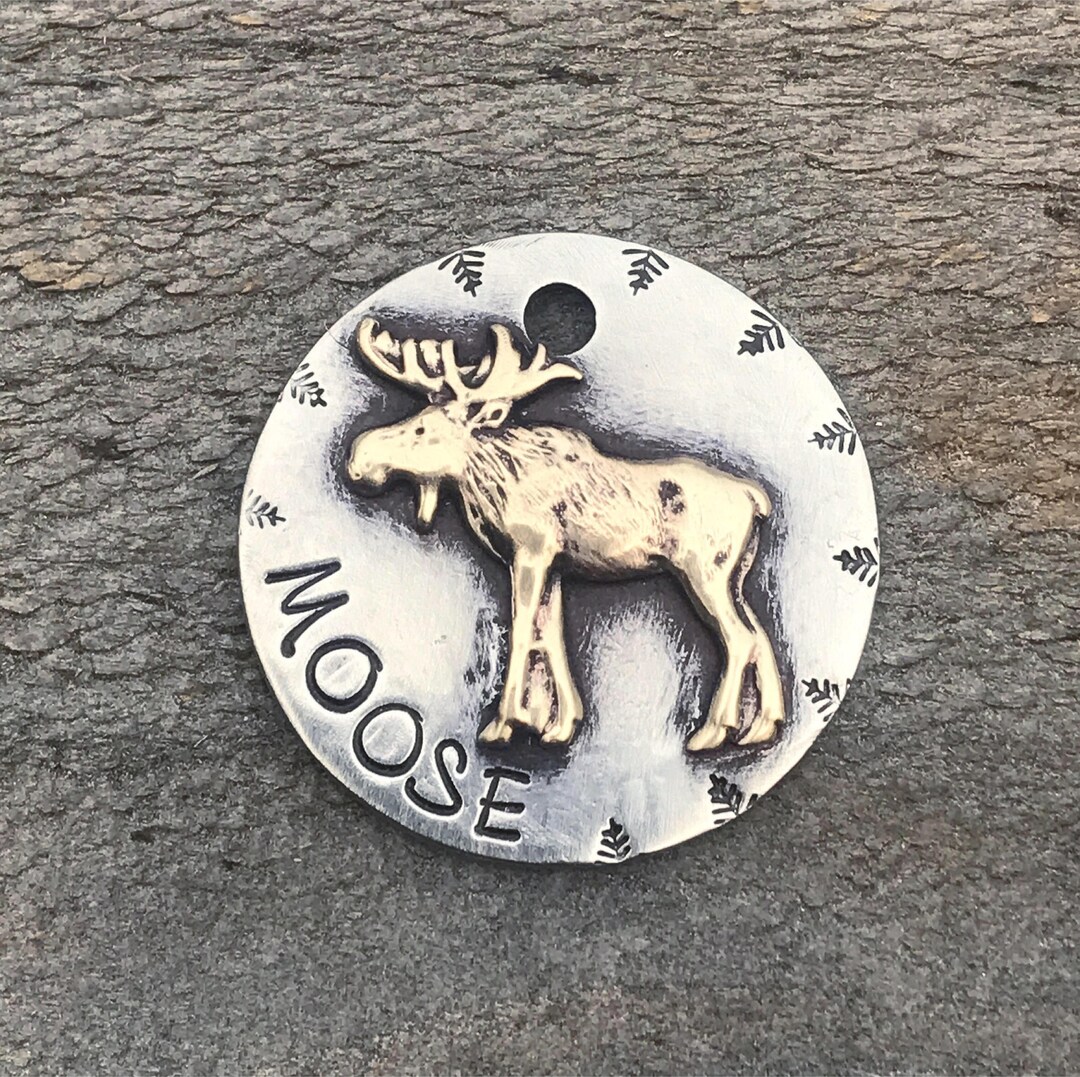 Dog Tags, Dog Tags for Dogs, Dog Tag, Moose, Personalized Dog Tag, Pet ...