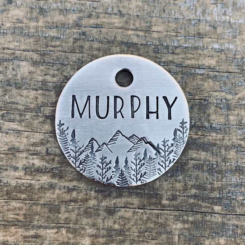 Dog Tags for Dogs Pet Id Tag Dog Tag Personalized Trees - Etsy