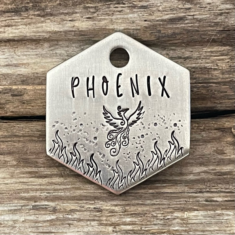 Dog Tag Dog Tag for Dogs Dog Tags Rising Phoenix Pet ID - Etsy
