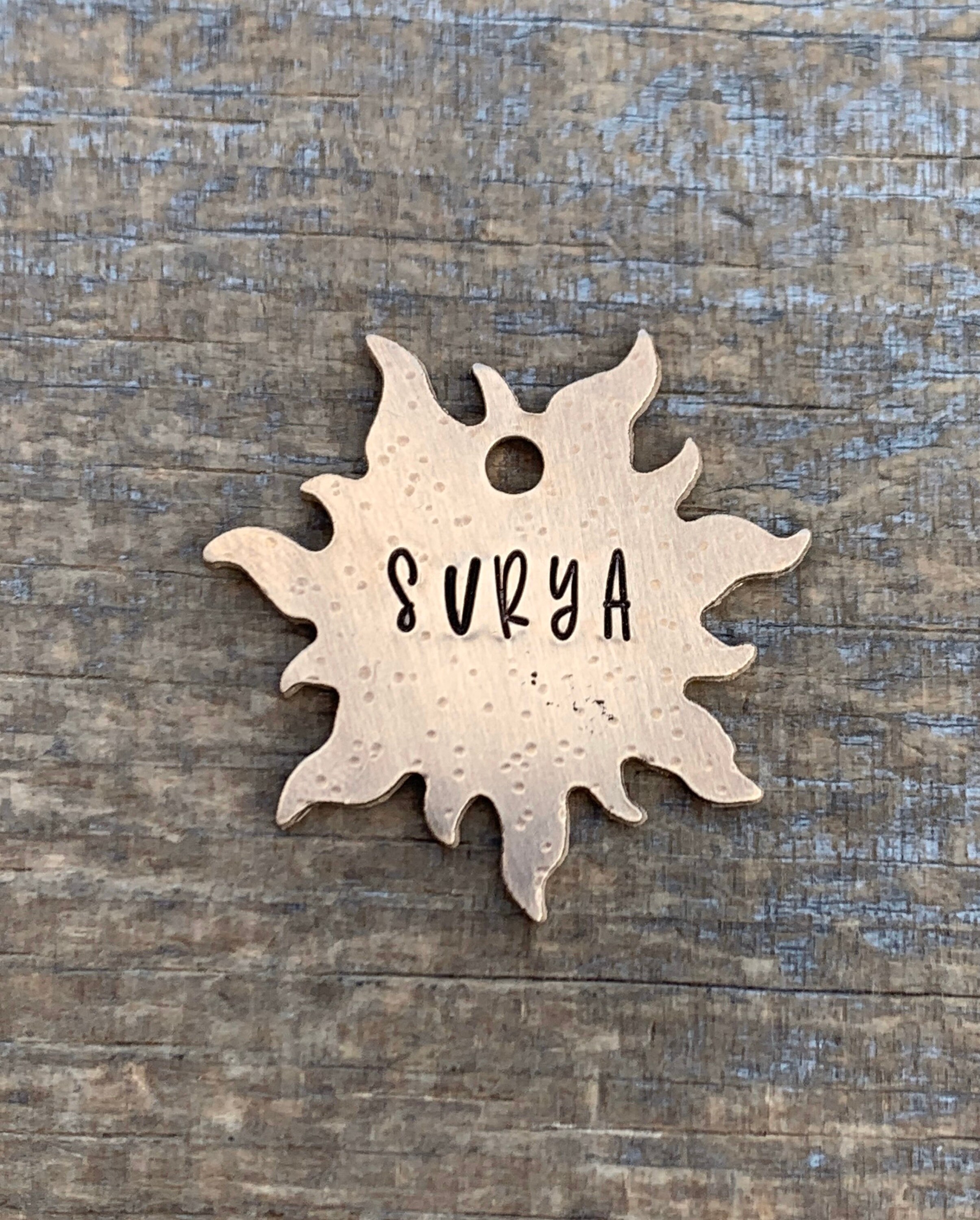 Dog Tag Sun Tag Dog Tags for Dogs Personalized Dog Tag Pet | Etsy