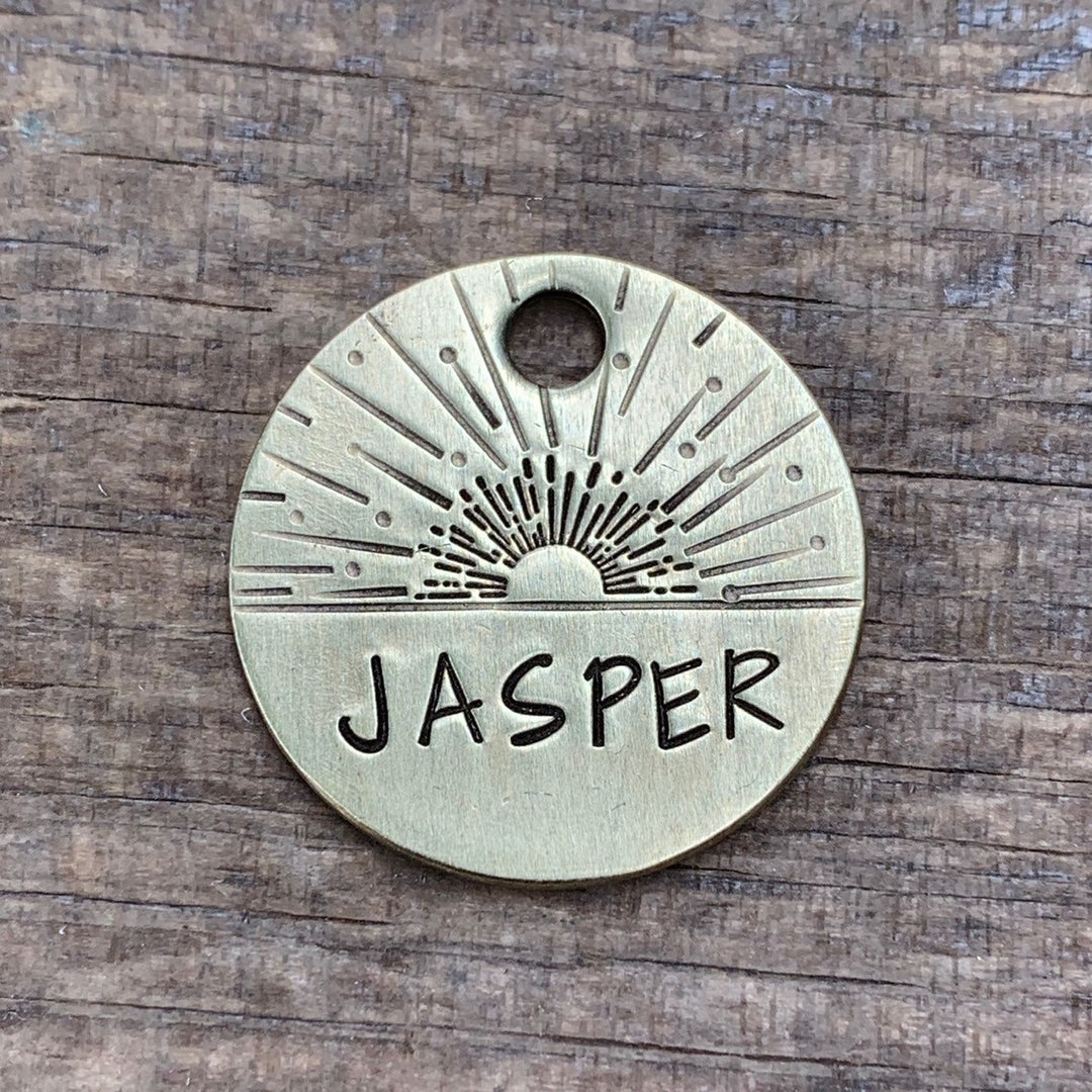 Dog Tag, Dog Tags for Dogs, Mountain, Sun, Dog Tag, Pet Id Tag, Dog ID ...