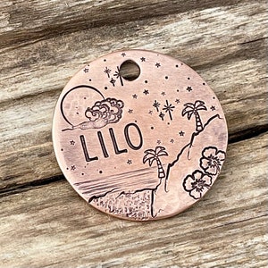 Dog Tags, Dog Tags for Dogs, Palm Trees, Pet ID Tag, Personalizable ...