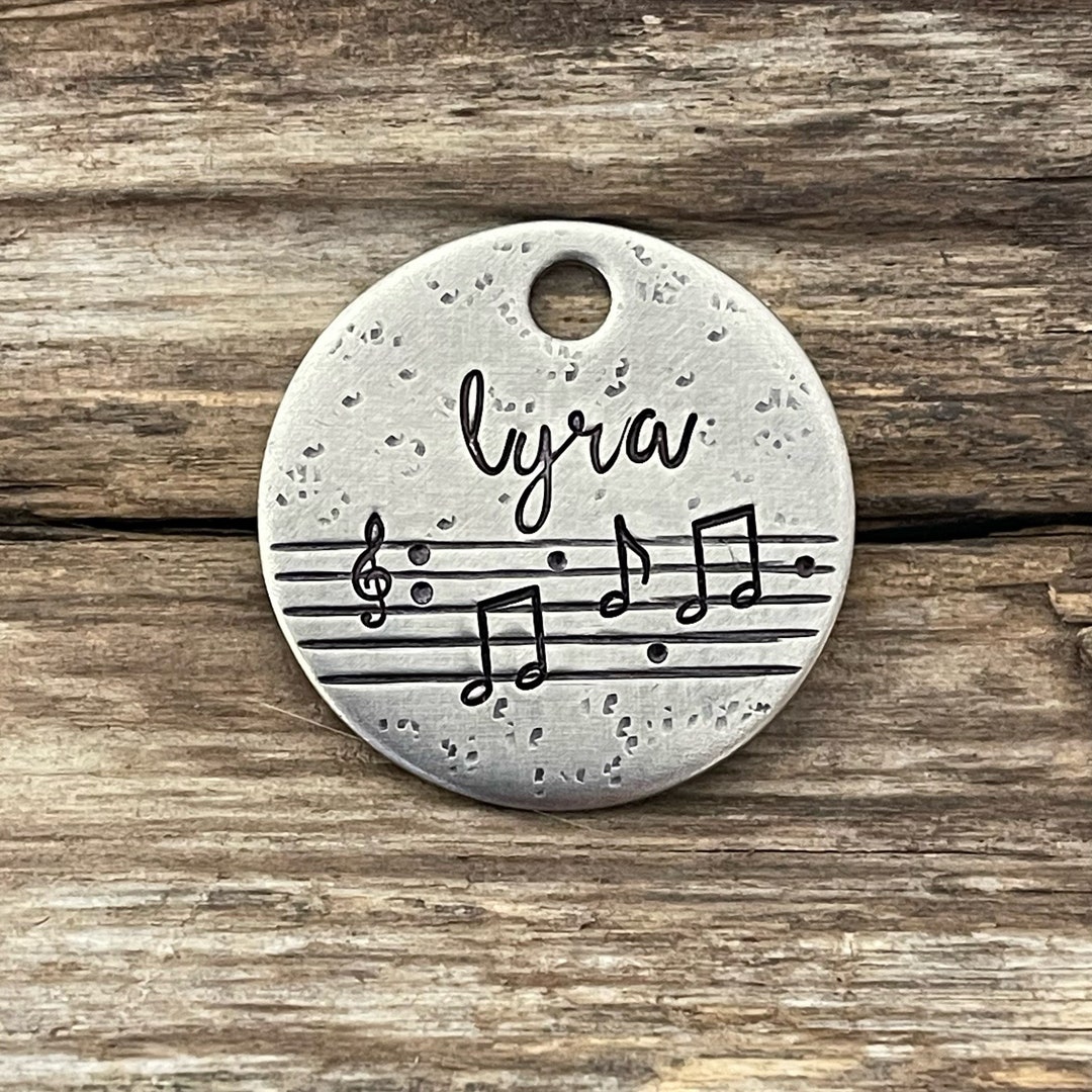 Dog Tag, Dog Tags for Dogs, Music Speaks, Notes on a Scale, Music Dog ...