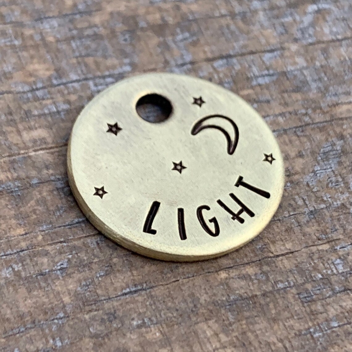 Mini Dog Tag Mini Luna Tag Moon Stars Personalized Dog | Etsy