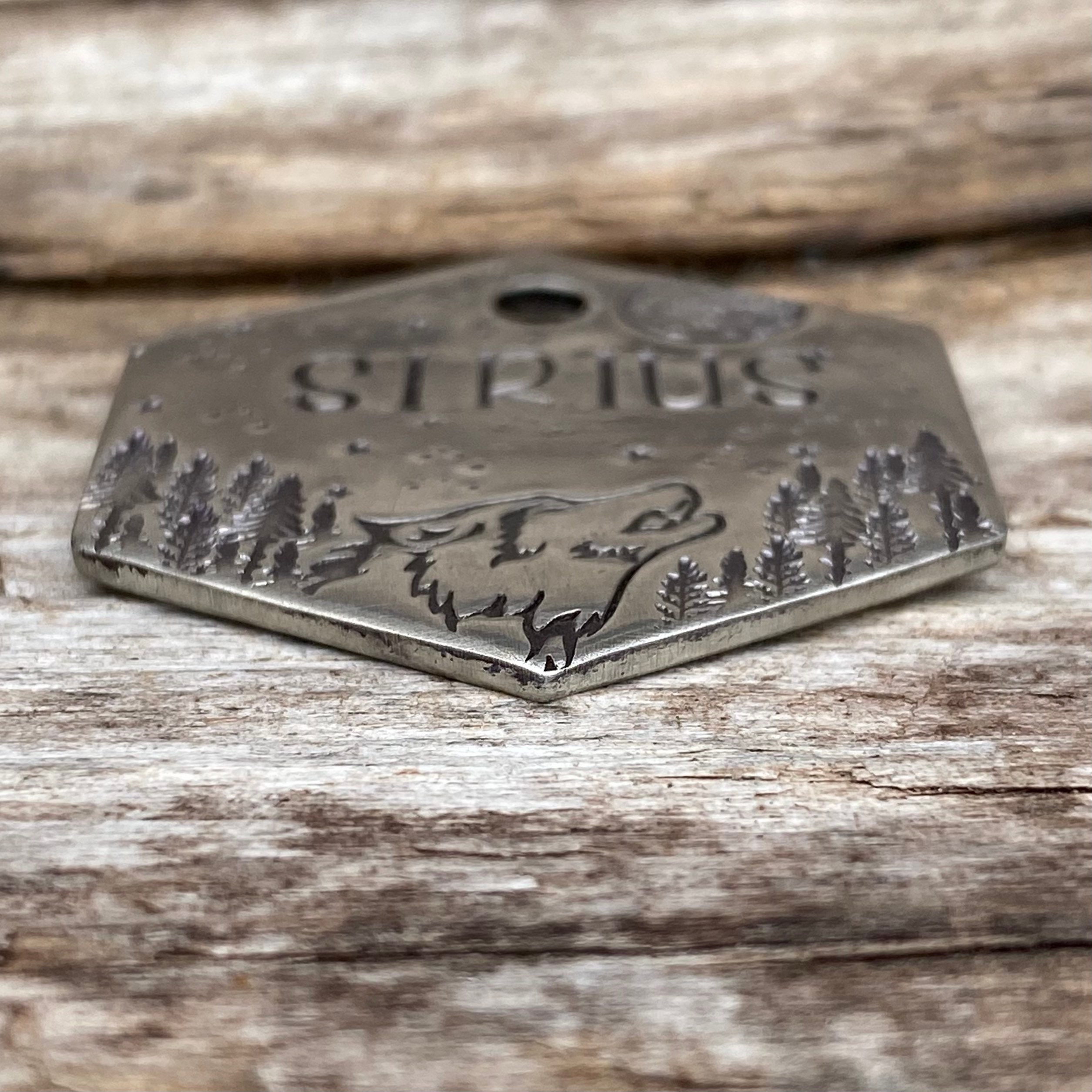 Dog Tag Dog Tags for Dogs Hand Stamped Pet ID Tag Collar | Etsy