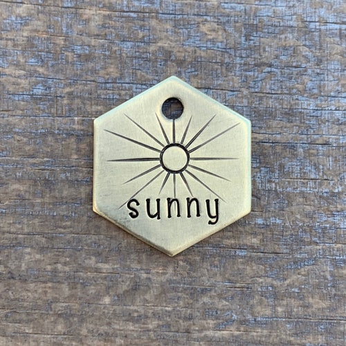 Dog Tag Sun Tag Dog Tags for Dogs Personalized Dog Tag Pet - Etsy