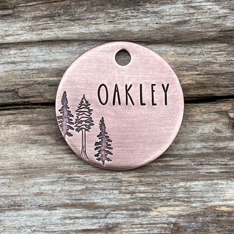 Redwood and Pines, Tree Dog Tag, Dog Tags for Dogs, Dog Tags, Pet Id ...