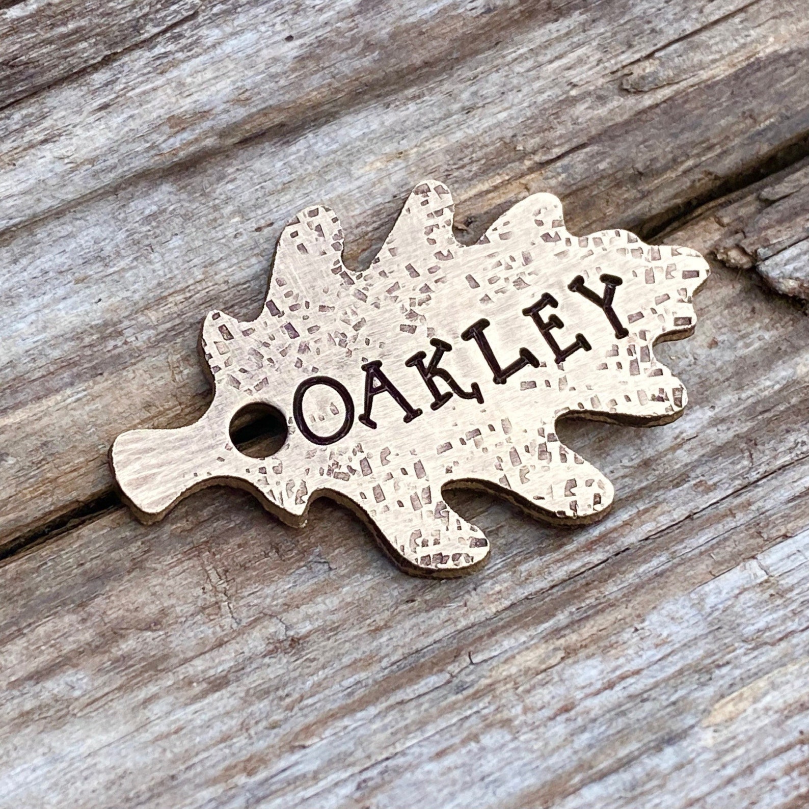 Dog Tag Oak Leaf Dog Tags for Dogs Personalized Dog Tag - Etsy