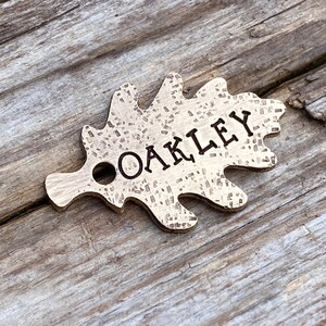 Dog Tag Oak Leaf Dog Tags for Dogs Personalized Dog Tag - Etsy