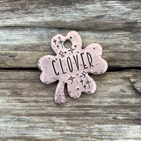 Clover Dog Tag - Etsy