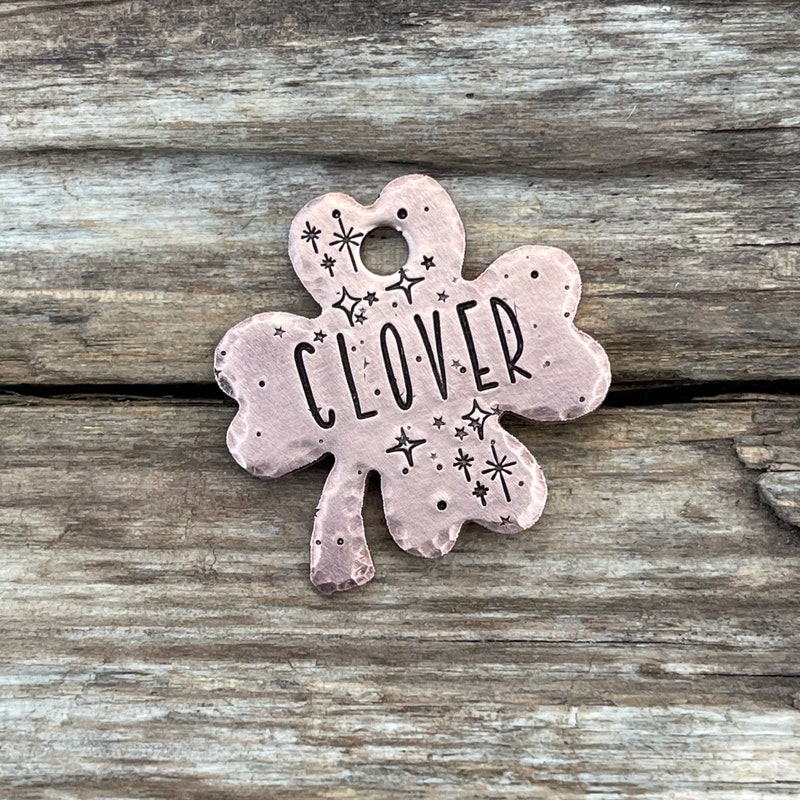 Clover Dog Tag - Etsy