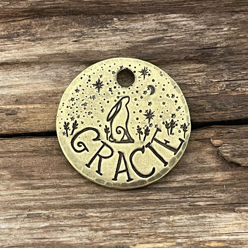 Stamped Pet Tag - Etsy