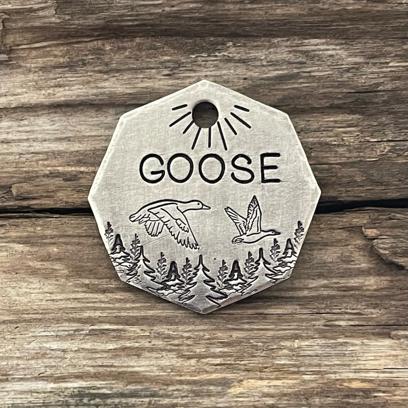 Goose Dog Tag Dog Tags for Dogs Pet Id Tag Personalized - Etsy