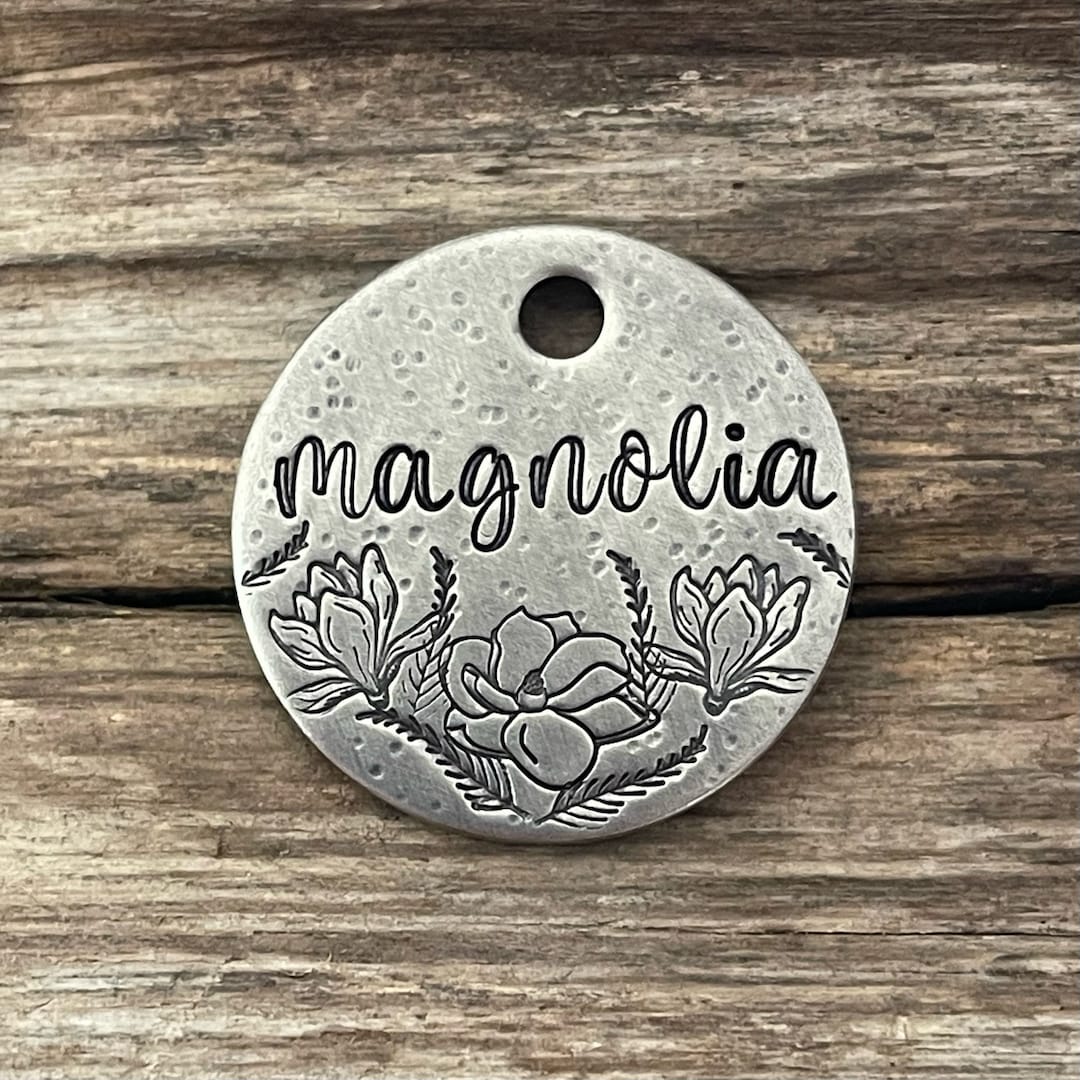 Dog Tag Personalized, Magnolia Garden, Dog Tags for Dogs, Dog Tags, Pet ...