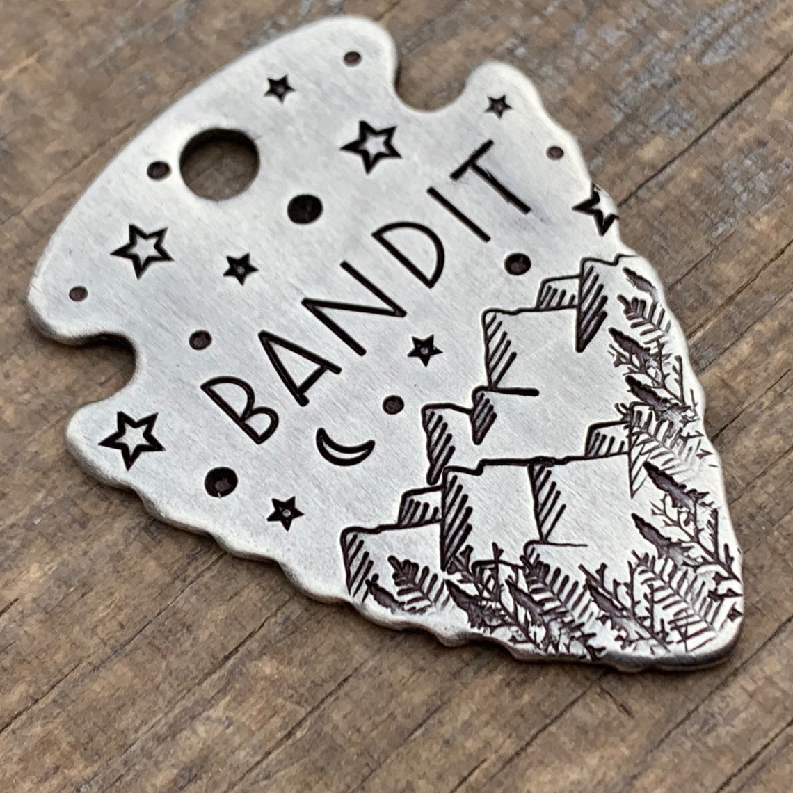 Dog Tag Dog Tag for Dogs Dog Tags Medium Arrowhead Bandit | Etsy