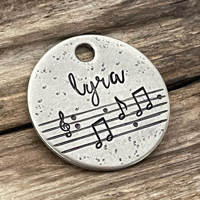 Dog Tag Dog Tags for Dogs Music Speaks Notes on a Scale - Etsy