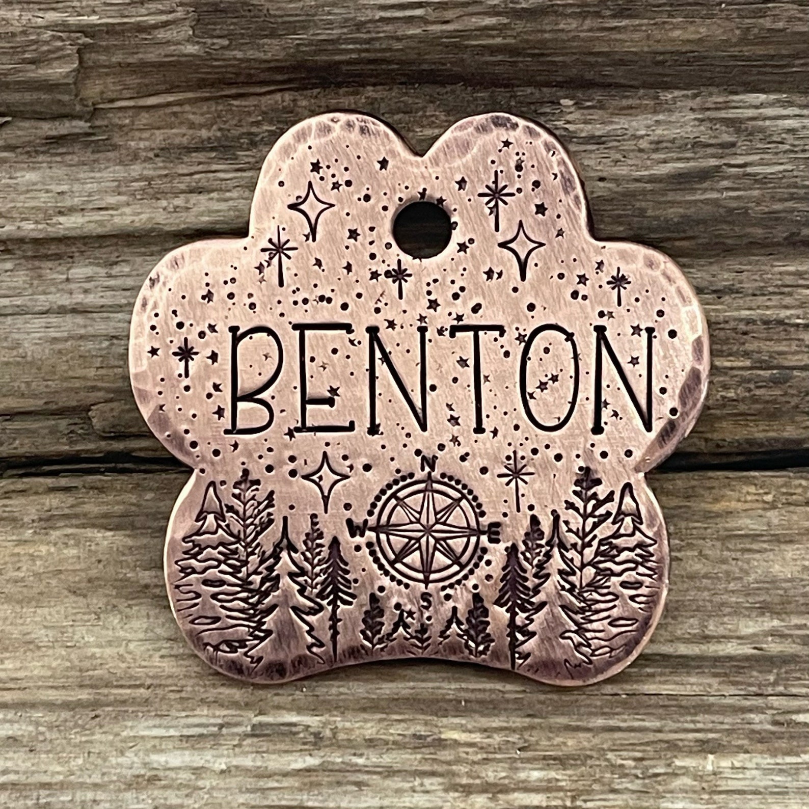 Pet Id Tag Dog Tag for LARGE Dogs Trees Stars Paw Shaped - Etsy