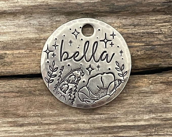 Pet ID Tag, SMALL Dog Tag, Dog Tag for Collar, Dog Tag Personalized ...