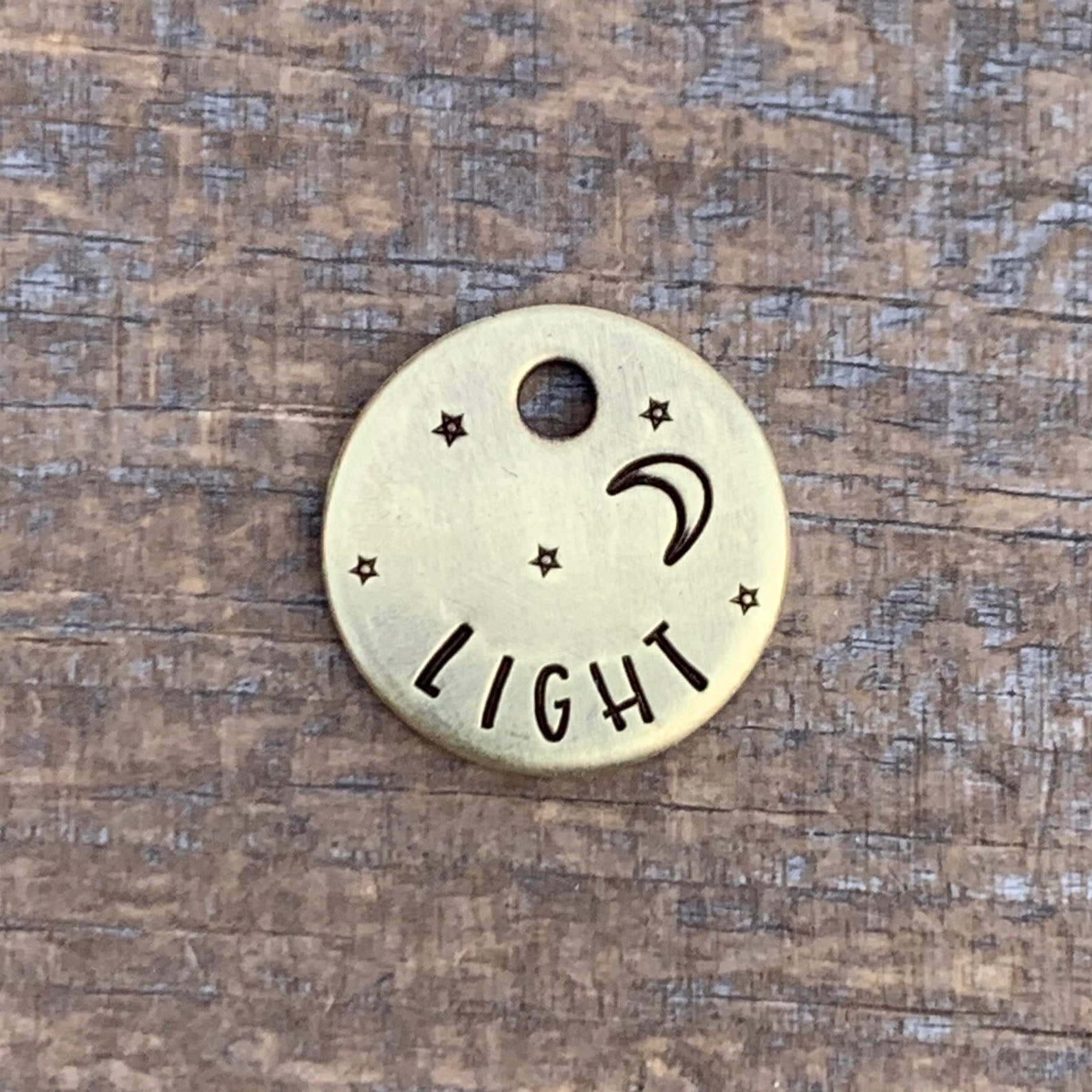 Mini Dog Tag Mini Luna Tag Moon Stars Personalized Dog - Etsy