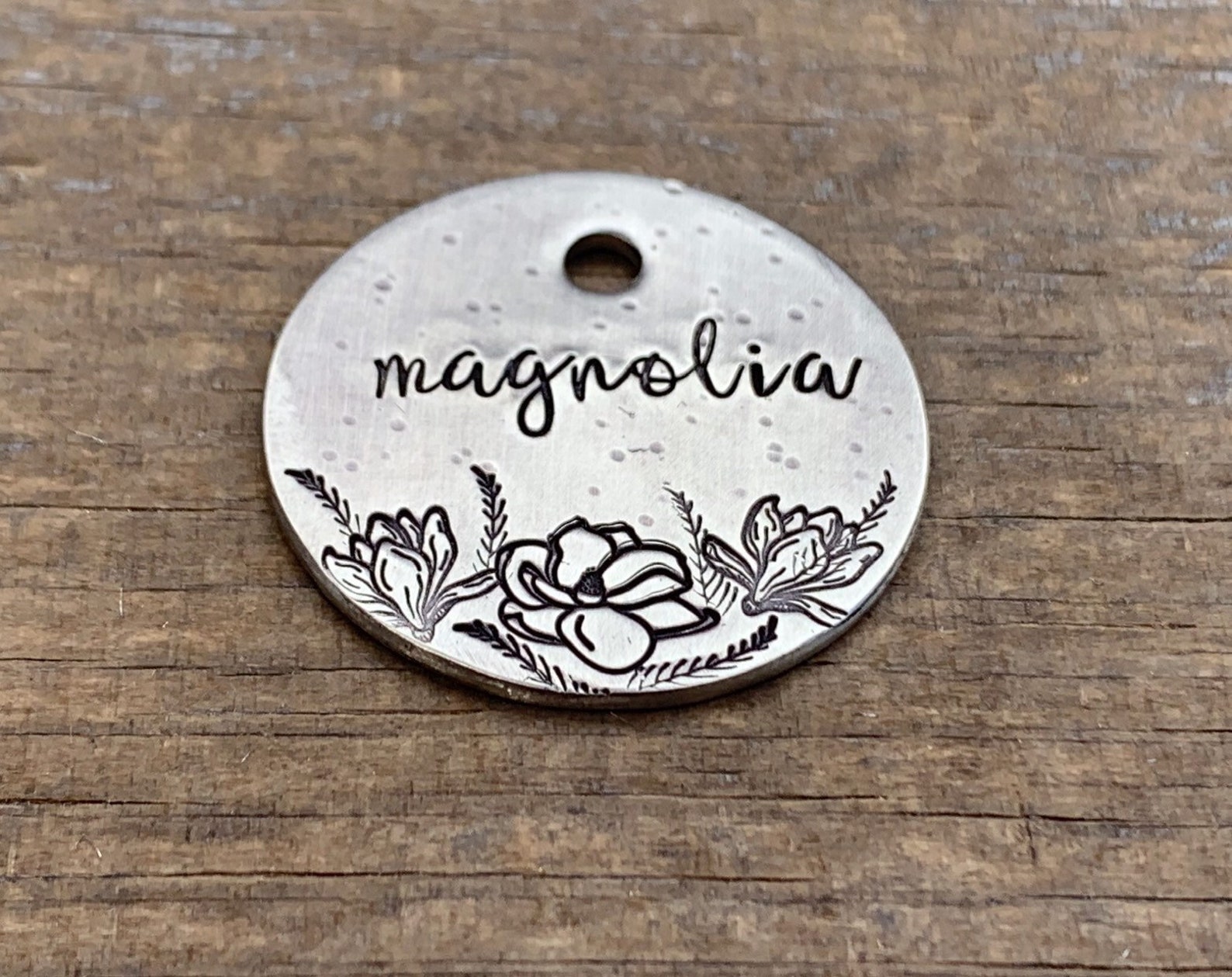 Dog Tag Personalized Magnolia Garden Dog Tags for Dogs Dog | Etsy