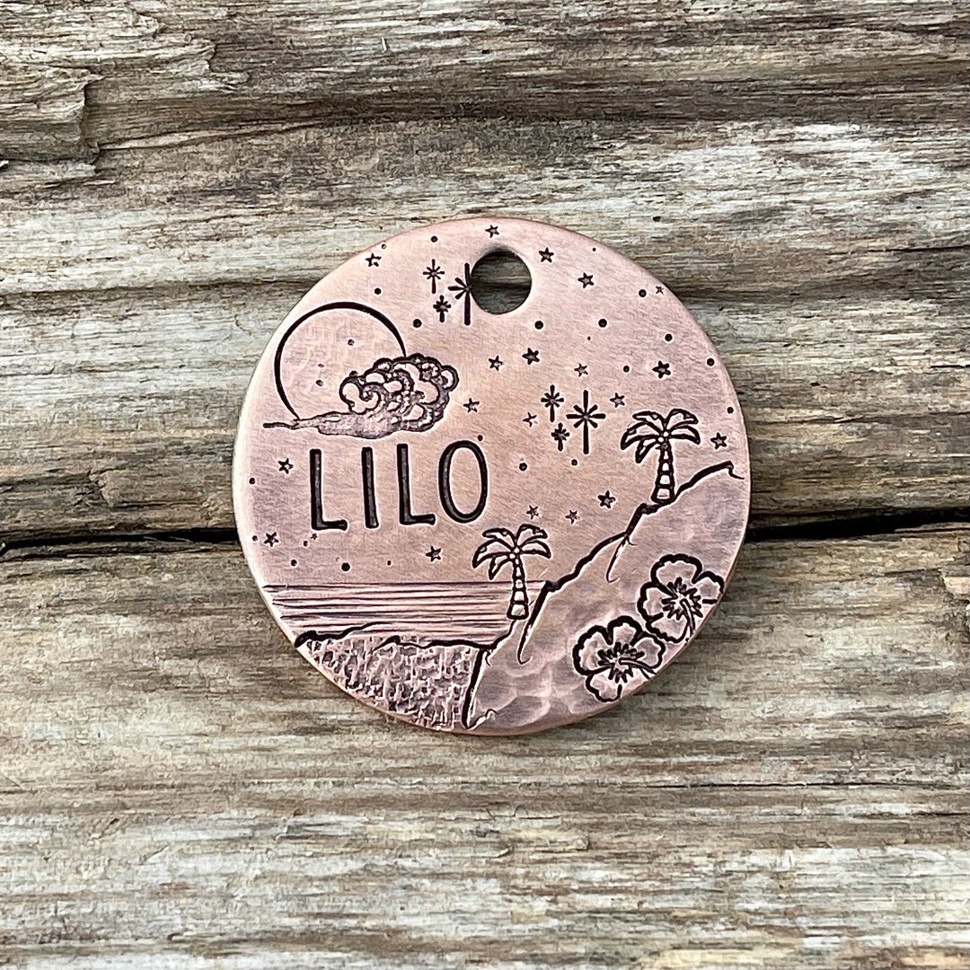Dog Tags, Dog Tags for Dogs, Palm Trees, Pet ID Tag, Personalizable ...