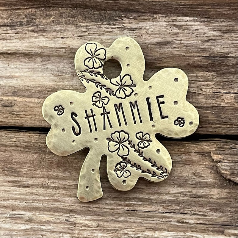 Clover Dog Tag - Etsy