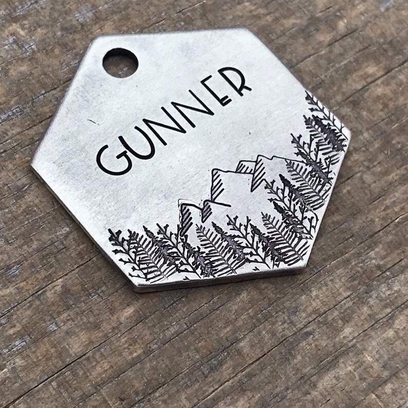 Dog Tags for Dogs Pet Id Tag Dog Tag Personalized Trees - Etsy
