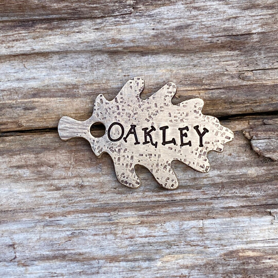 Dog Tag, Dog Tags for Dogs, Oak Leaf, Personalized Dog Tag, Pet Id Tag ...