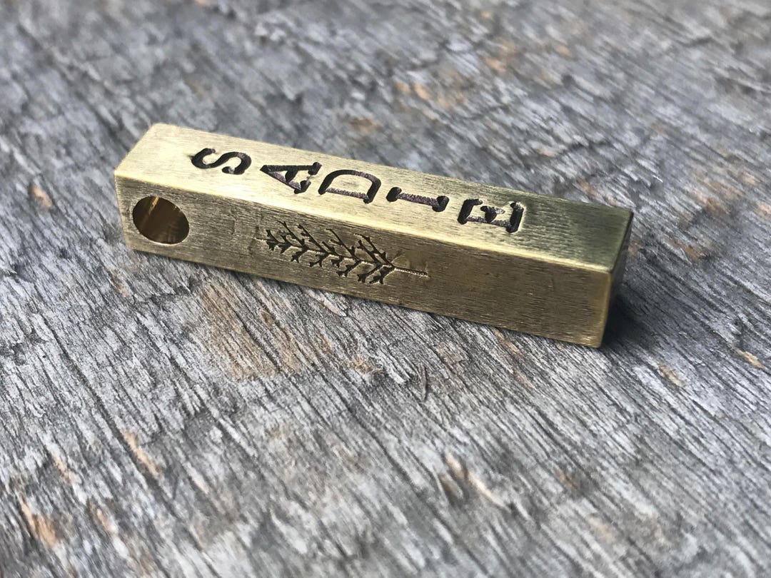Dog Tag, Bar Dog Tag, Birch Bar Tag, Stick Dog Tag, Hand Stamped Dog ...