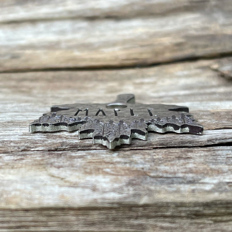 Pet ID Tag Maple Leaf Dog Tag Dog Tags for Dogs Maple - Etsy